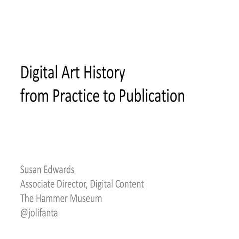 Digital Art History.1 | PPTX