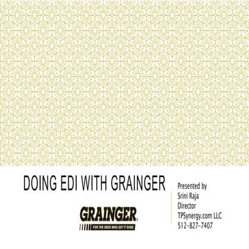 Doing EDI with Grainger | PPTX