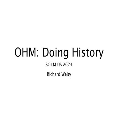 OpenHistoricalMap: Doing History | PDF