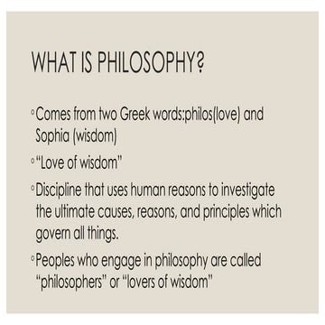 Philosophy module 1 - The Meaning and Method of Doing Philosophy | PPTX
