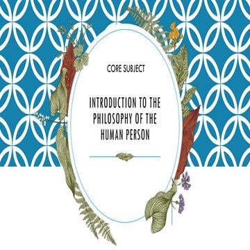 Introduction to the Philosophy of the Human Person-Doing Philosophy ...