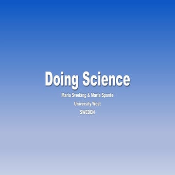 Doing science | PPTX | Chemistry | Science