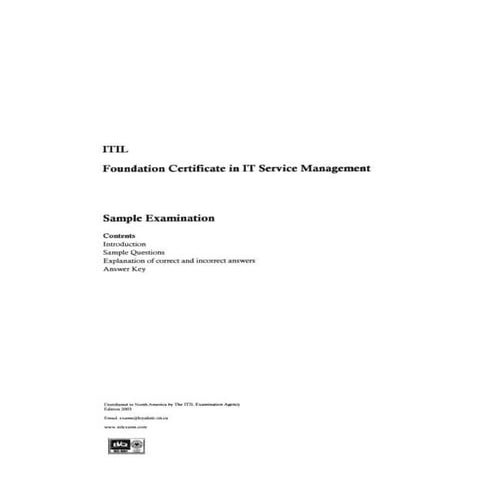 ITIL Exams V2 | PDF