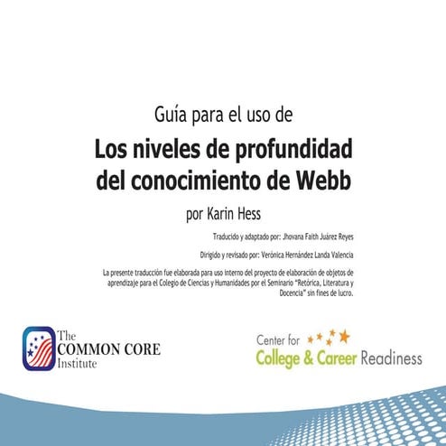 Deep of Knowledge de Webb traducido al español | PDF