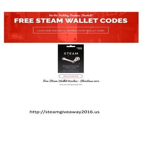 Free Steam Wallet Codes Christmas 2016 | PDF