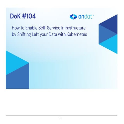 Self-service infrastructure with Kubernetes | PDF