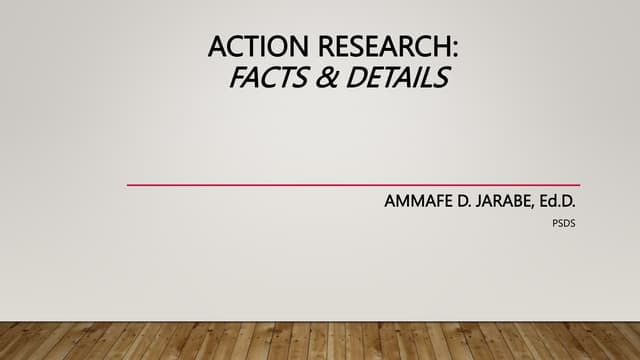 Writing Action Research (Context and Rationale) | PPTX