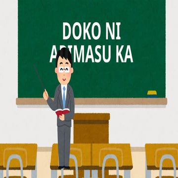 Media Ajar berupa Powerpoint untuk materi Doko ni Arimasu ka | PPTX