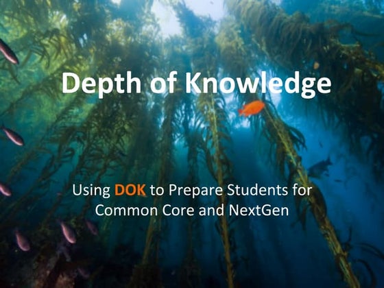Webbs depth of_knowledge | PPT