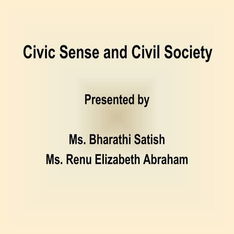 civic sense | PPT