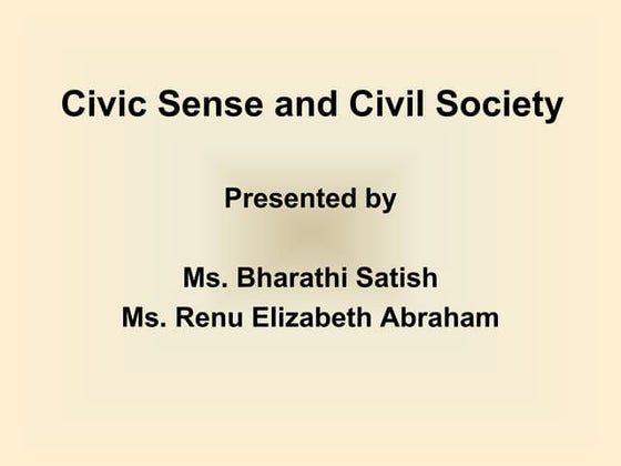 Civic sense | PPT