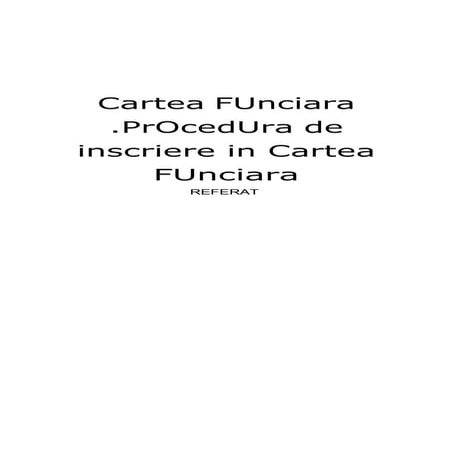CARTEA FUNCIARA | PDF