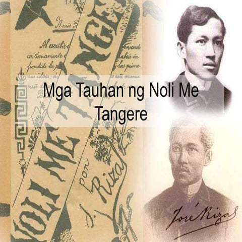 Tauhan sa Noli me Tangere at ang mga ganap o ginagampanan nila | PPTX