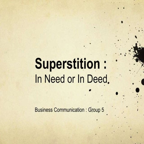 History & superstition | PPTX