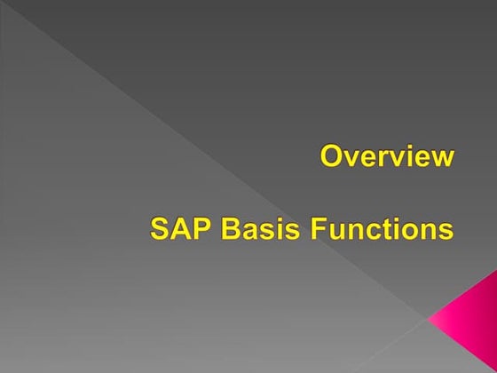 SAP BASIS TRAINING VIDEO TUTORIAL | PDF
