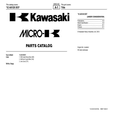 part-catalog-kawasaki-athlete-2013-ax125 | PDF