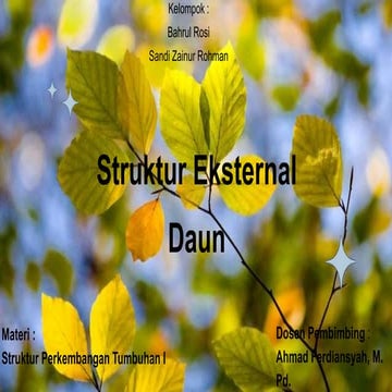 PPT Morfologi Tumbuhan - Daun dan Bangun Daun | PPTX