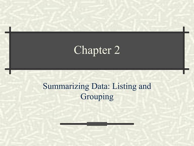 Chapter 2: Frequency Distribution and Graphs | PPTX