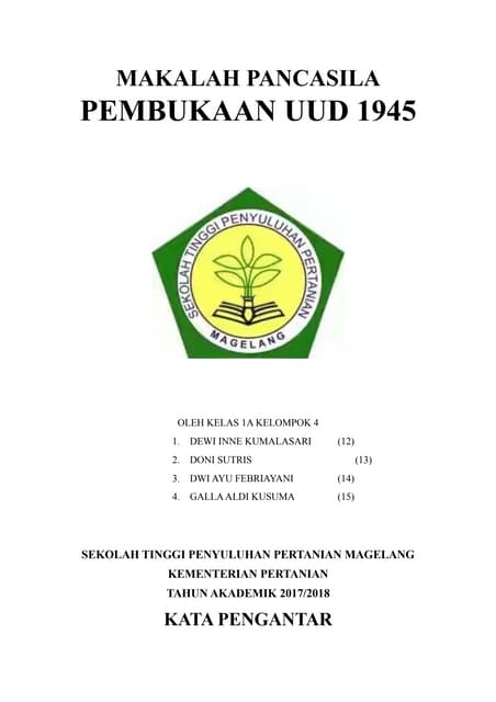 Hubungan pancasila dan UUD 1945 | PPTX