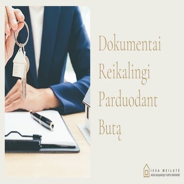 Dokumentai reikalingi parduodant butą | PDF