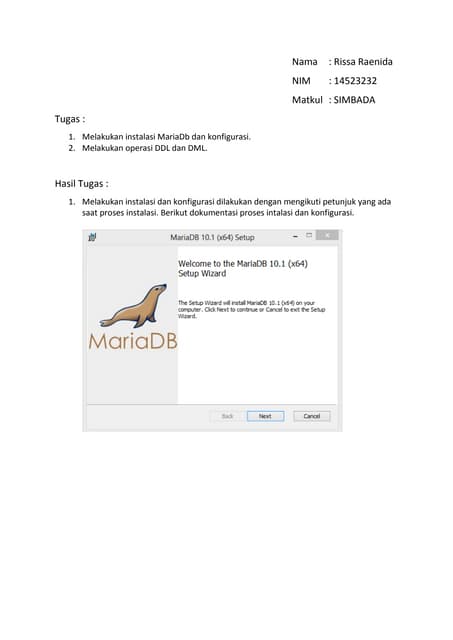 Installation MariaDB and How to Use it | PDF