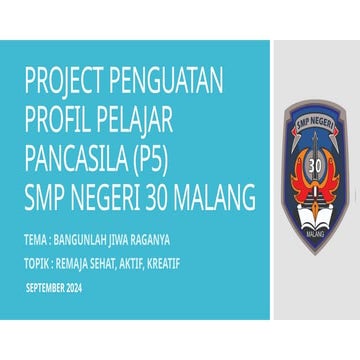 DOKUMENTASI P5 TEMA 1 BANGUNLAH JIWA DAN RAGANYA.pptx