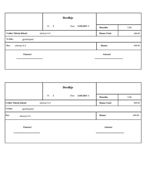 Fature shitje | PDF | Logistics | Business