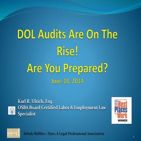 DOL Audits on the Rise | PPTX