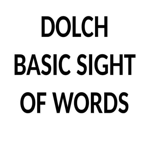 Dolch Basic Sight Words.docx