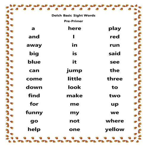 Dolch Word List Of Common Nouns🆙 Entenda As Vantagens Do Décimo