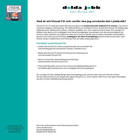 Dolda Jobb.Vc+Fb | PDF