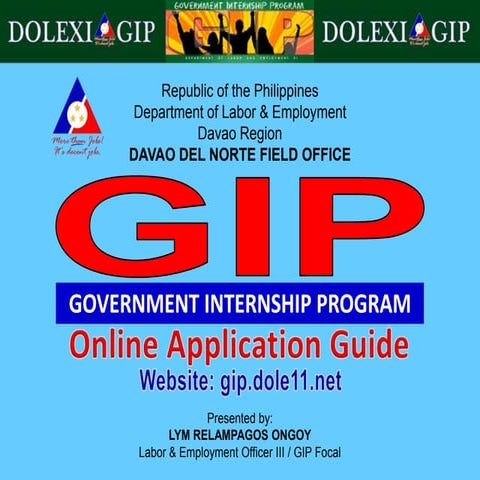 DOLE Government Internship Program (GIP) | PPTX