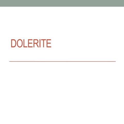 dolerite | PPTX