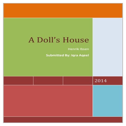 English:A Doll’s House : Henrik Ibsen | PPTX