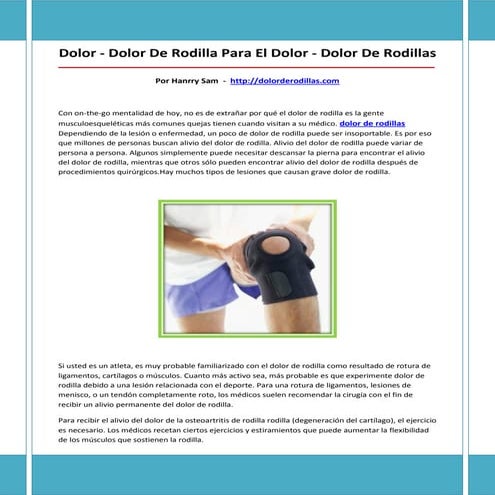 Dolor de rodillas | PDF