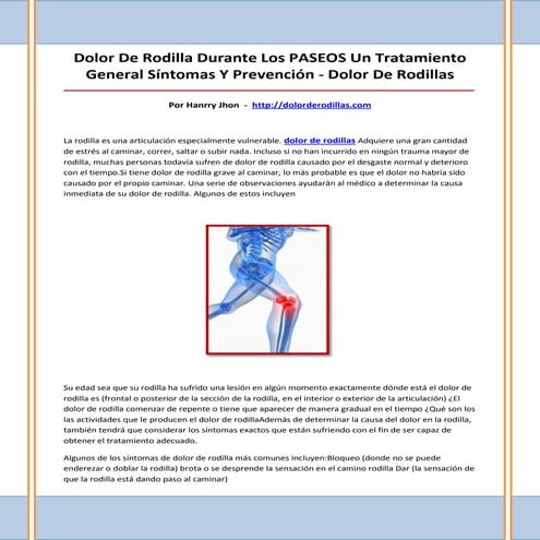Dolor de rodillas | PDF