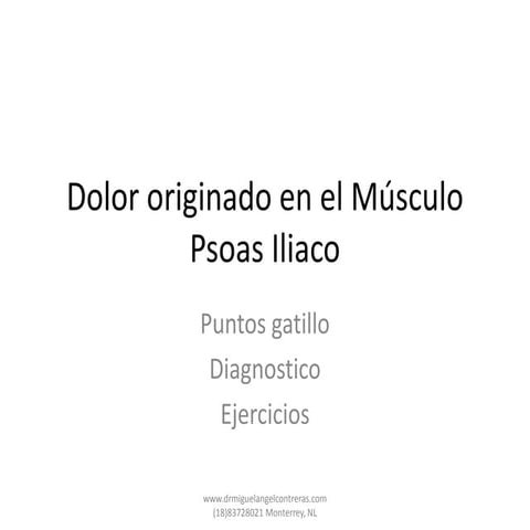 Dolor originado en el músculo psoas iliaco | PPSX