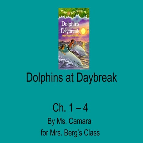 Dolphins at daybreak ch 1 4 | PPT