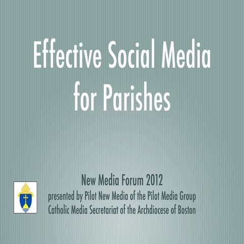 Effective Social Media for Your Parish or Ministry | KEY