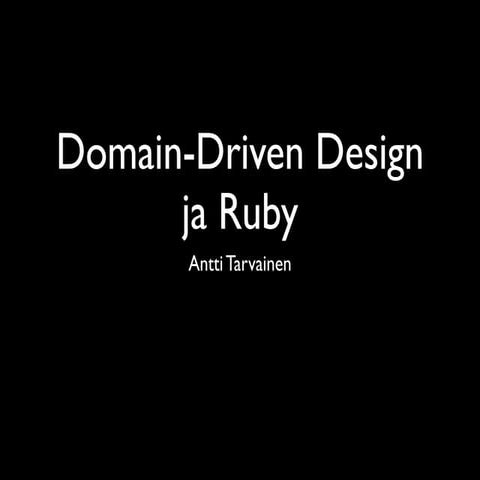 Domain-Driven Design ja Ruby | PDF