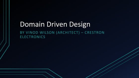 Domain driven design - Part I | PPT