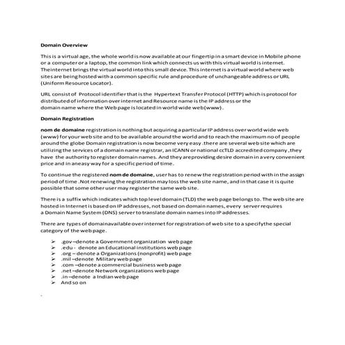 Domain Overview | PDF