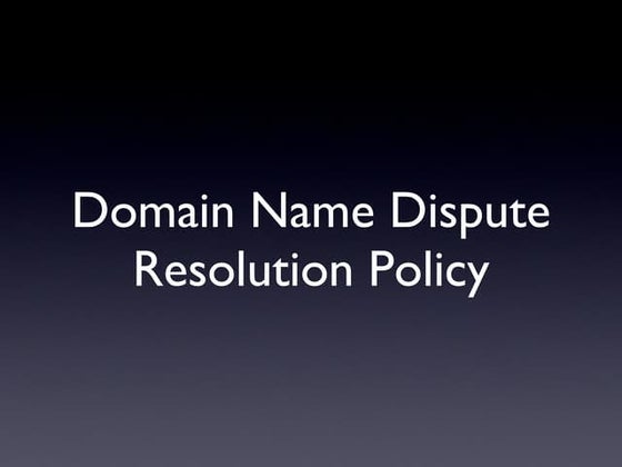 Domain dispute 2018 ipt3002 | PPT