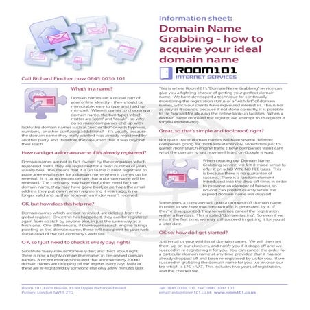 Domain name grabbing | PDF