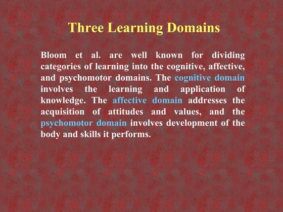 PSYCHOMOTOR DOMAIN OF LEARNING.pptx | Education