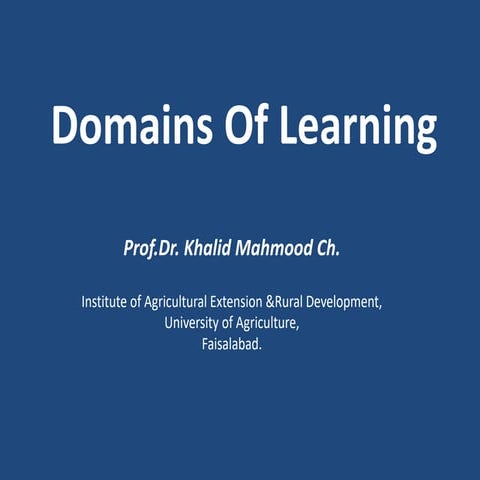 Domains Of Learning