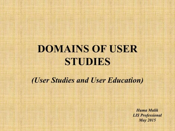 CATEGORIES OF USERS & THEIR NEEDS (IN CONTEXT OF LIBRARY) | PPTX