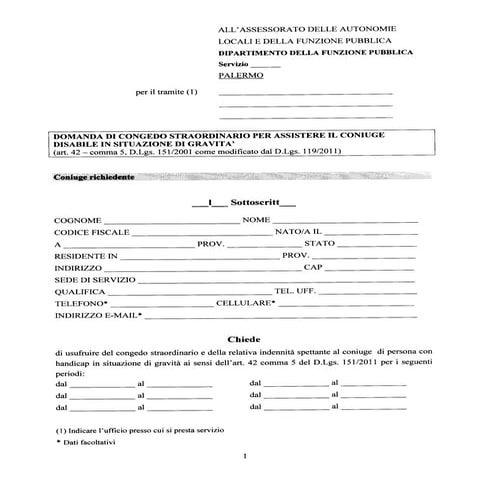 Modello fac simile permesso 104