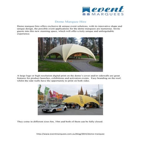Dome Marquee Hire | PDF