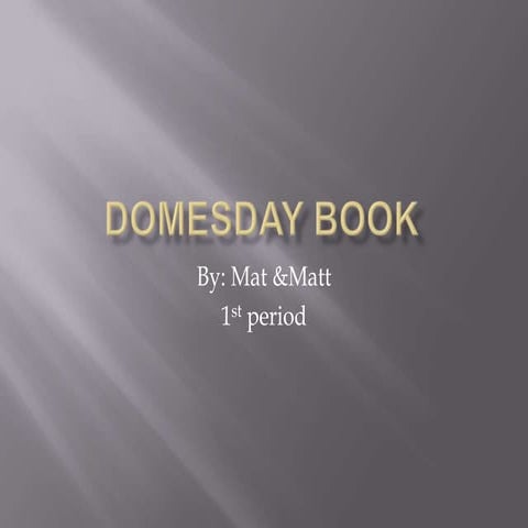 Domesday book | PPTX